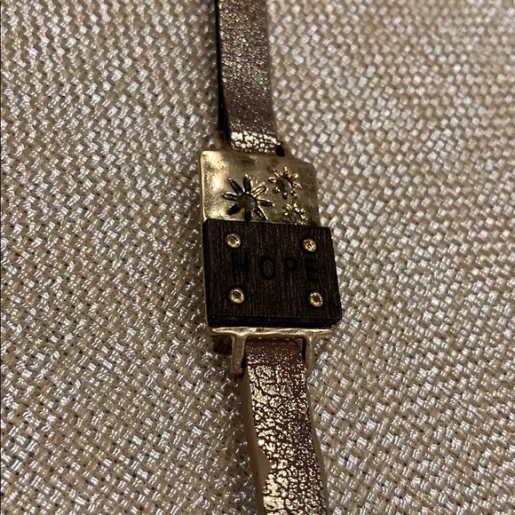Tilly's | Jewelry | Hope On Gold Band Snap Closure Bracelet | Poshmark